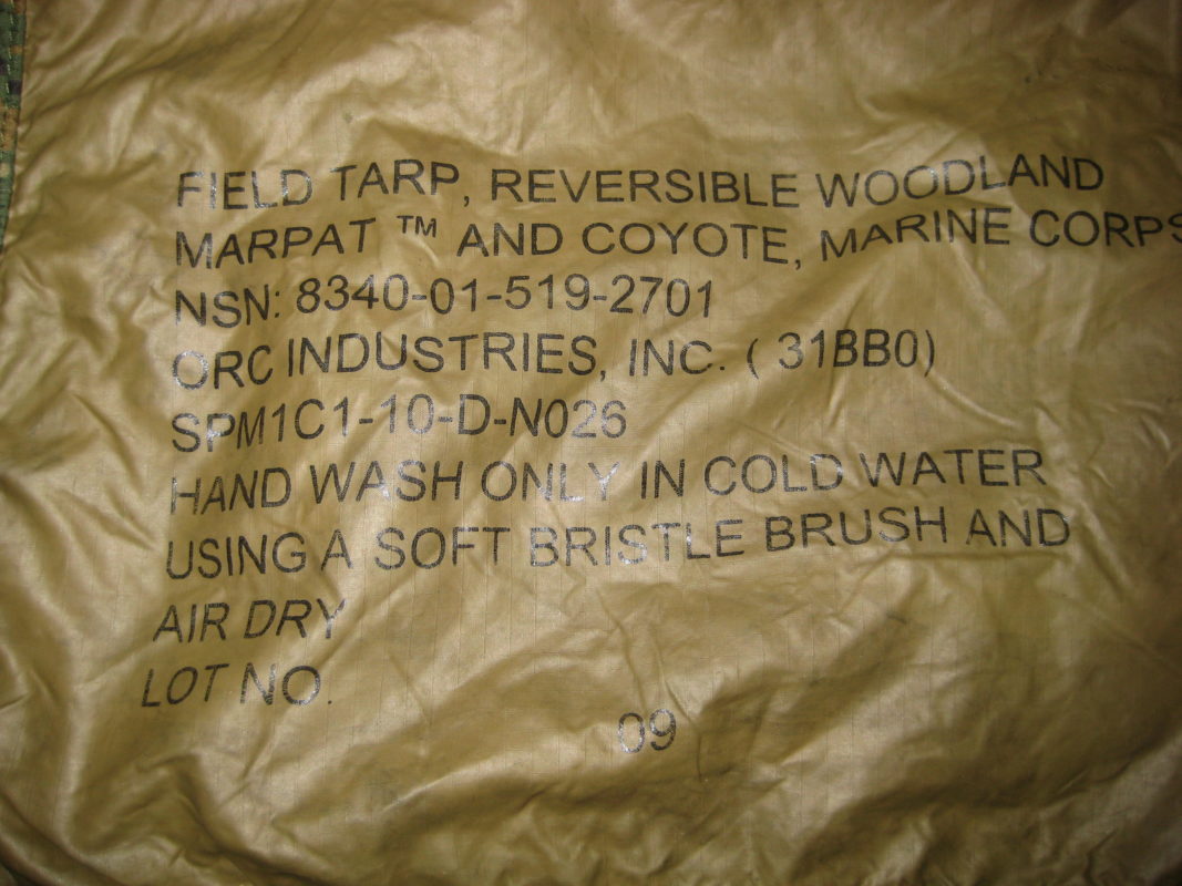 Original USMC / Marine Corp Field Tarp in Marpat Woodland - BW & ARMY Shop